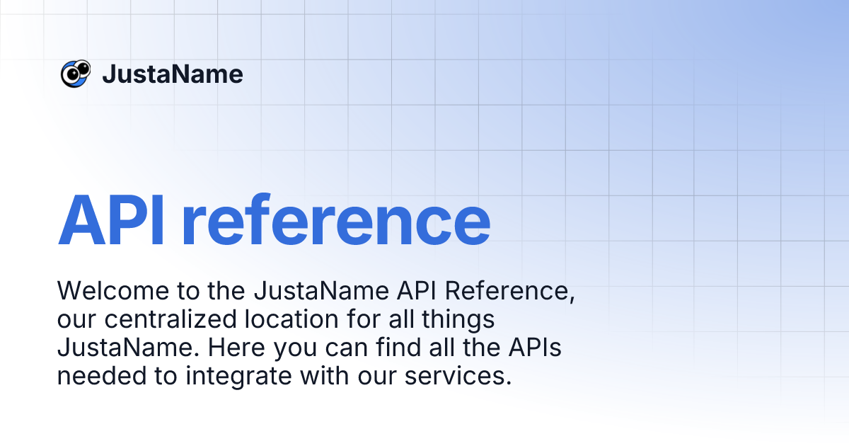 API reference | API Reference | JustaName