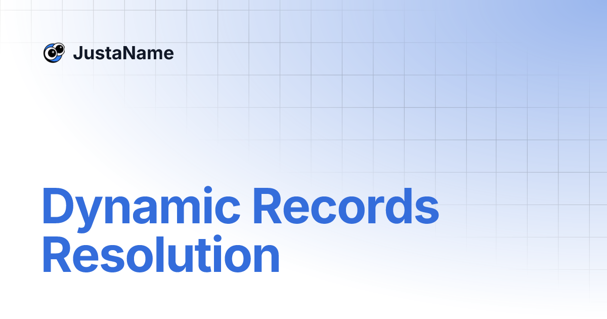 Dynamic Records Resolution | JustaName